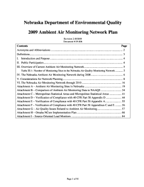 Fillable Online Nebraska Department of Environmental Quality - 2009 ...