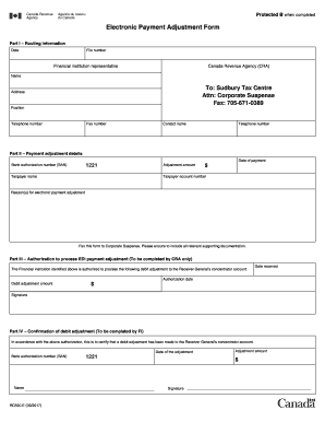 Fillable Online Electronic Payment Adjustment Form Fax Email Print ...