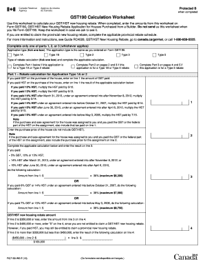 Fillable Online rc7190 ws gst190 calculation worksheet Fax Email Print ...