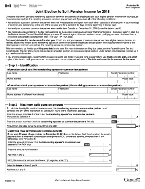 Fillable Online t1032 joint election to split pension income Fax Email ...