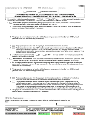 Fillable Online GC-335A ATTACHMENT TO FORM GC-335, CAPACITY ... Fax ...
