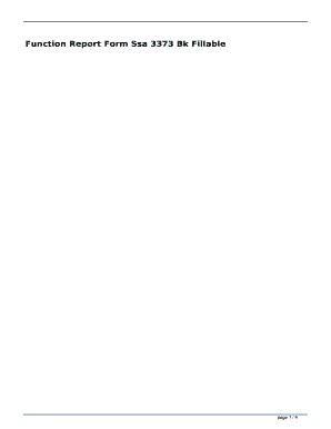 Fillable Online Function Report Form Ssa 3373 Bk Fillable Syhsmik Ebook ...