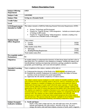 Fillable Online Subject Description Form - lsgi.polyu.edu.hk Fax Email ...