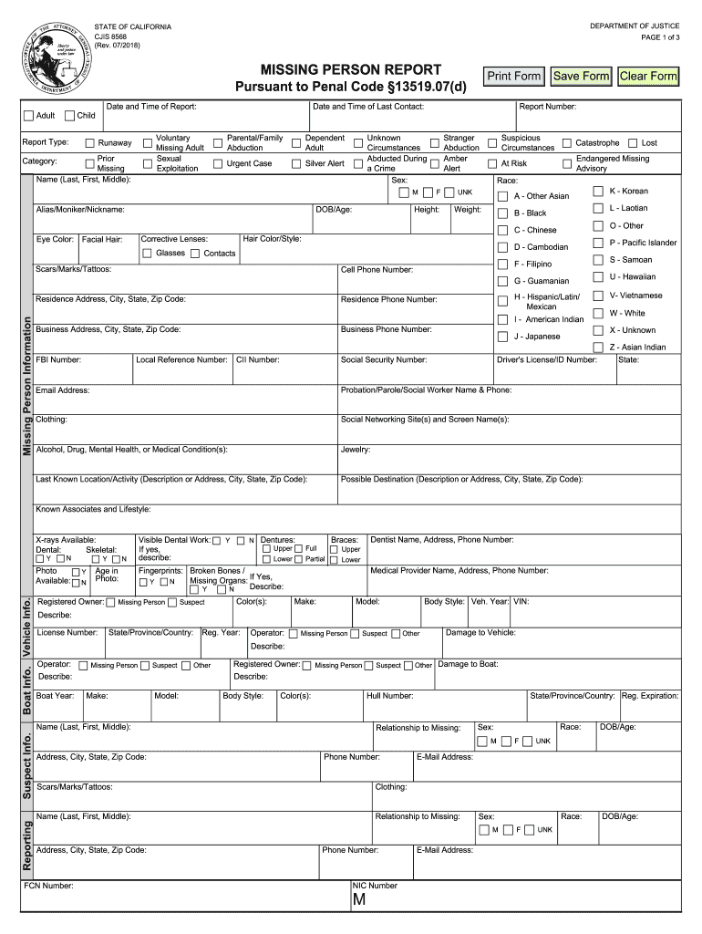 Missing Persons Report Template Collection