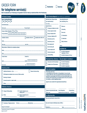 Fillable Online ORDER FORM - my.t home Fax Email Print - pdfFiller