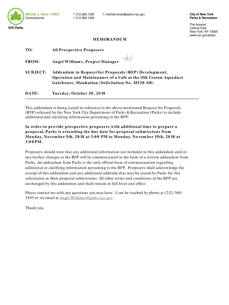 Fillable Online Addendum to Request for Proposals (RFP Fax Email Print - pdfFiller