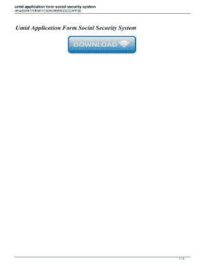 Fillable Online Umid Application Form Social Security System. Umid ...