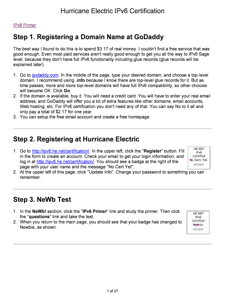 Godaddy Ipv6 - Fill Online, Printable, Fillable, Blank | pdfFiller