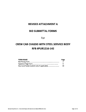 Fillable Online BID SUBMITTAL FORMS Fax Email Print - pdfFiller