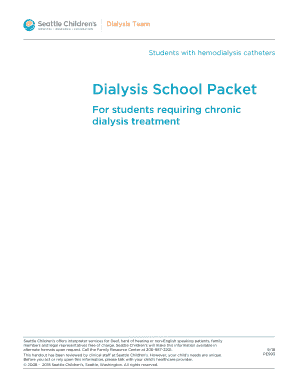 Fillable Online PE993 Dialysis School Packet for Hemodialysis Catheters ...