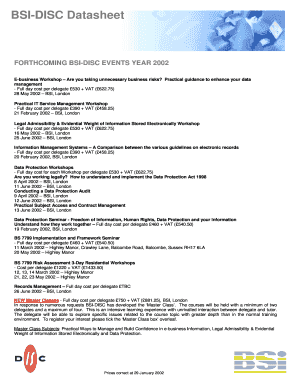 Fillable Online BSI-DISC Datasheet Fax Email Print - pdfFiller