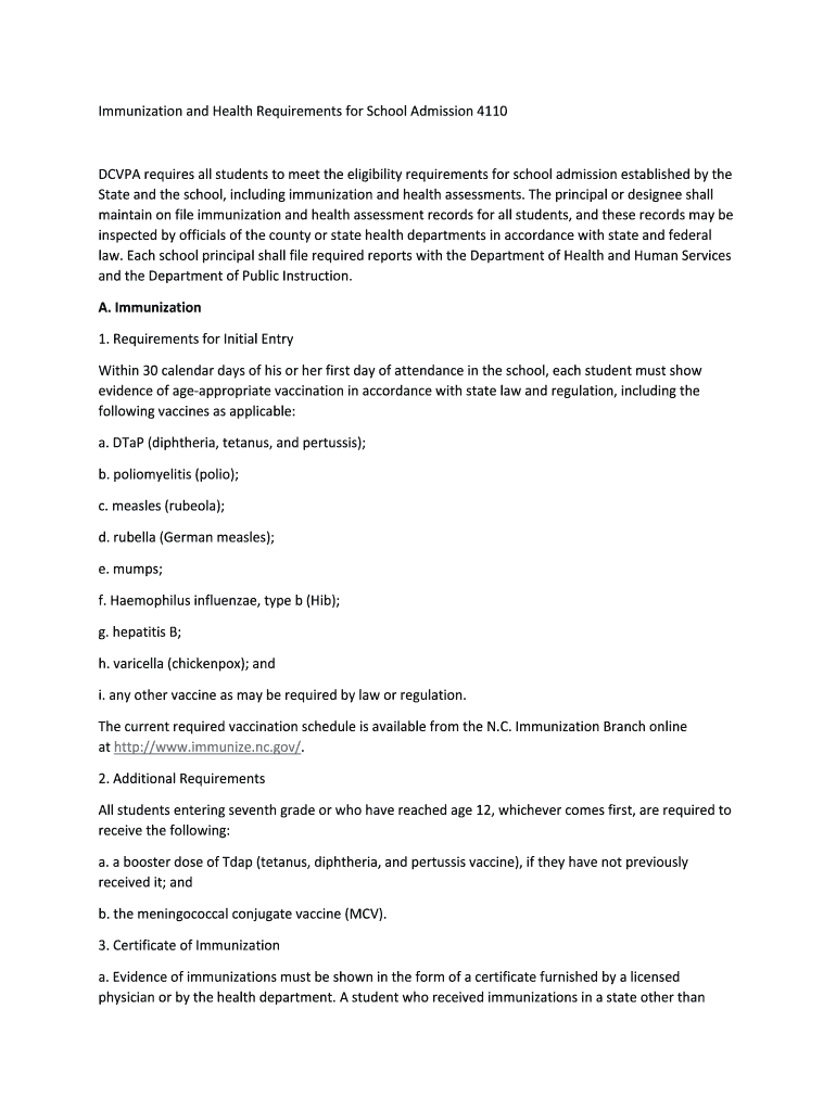 Fillable Online School Immunization Requirements - Idaho Department of ...