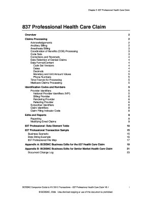 Fillable Online Chapter 2: 837 Professional Health Care Claim Fax Email ...