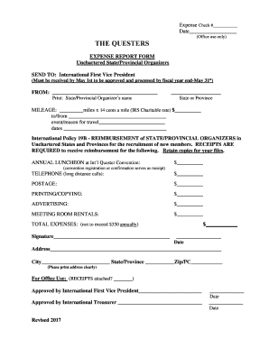 Fillable Online Expense Check # Fax Email Print - pdfFiller