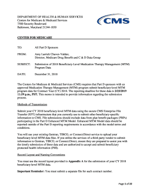 Fillable Online Submission of 2018 Beneficiary-Level Medication Therapy ...