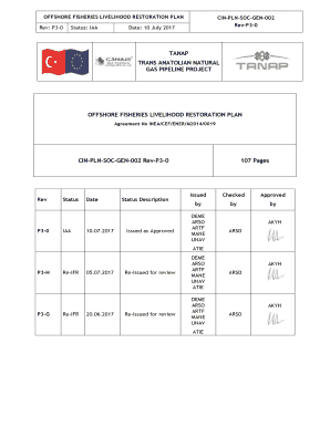 Fillable Online TANAP Project Offshore Fisheries Livelihood Restoration ...