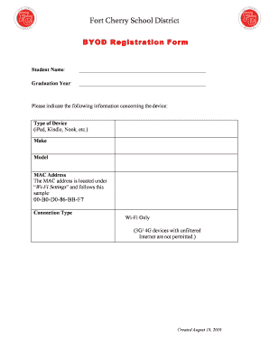 Fillable Online Electronic Device Registration Form 16-17.doc Fax Email ...