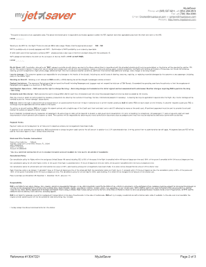 My Jet Saver - Fill Online, Printable, Fillable, Blank | pdfFiller