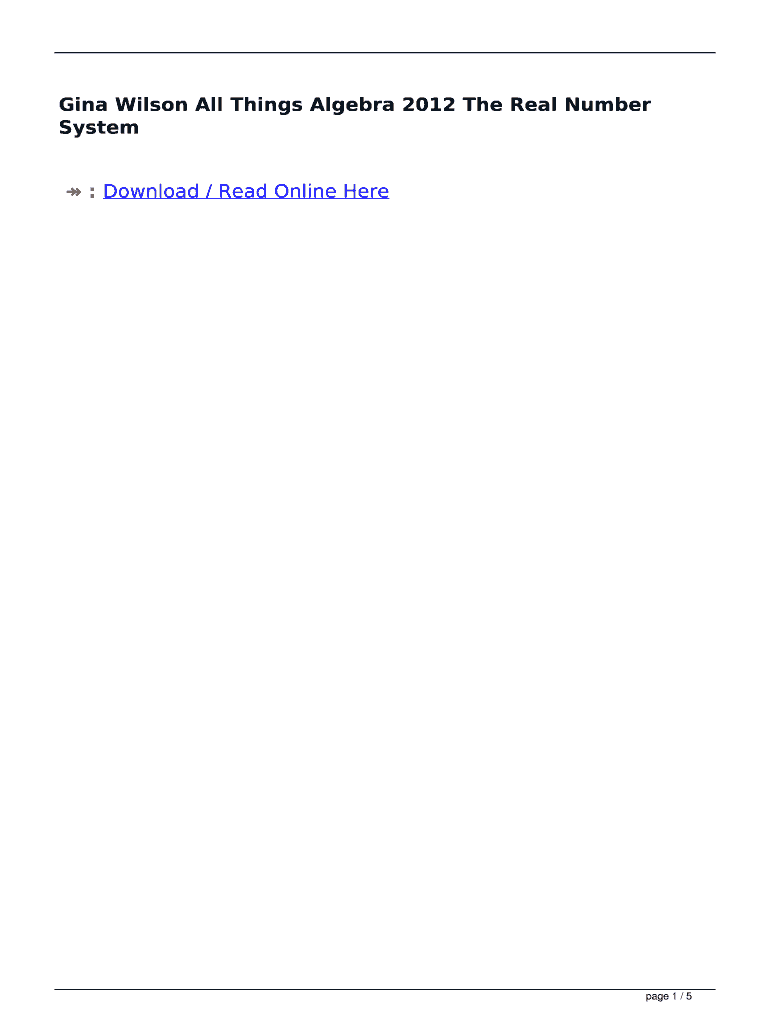 Gina Wilson All Things Algebra Answer Key Fill Online Printable
