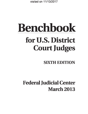 Fillable Online Benchbook for U.S. District Court Judges, Sixth Edition ...