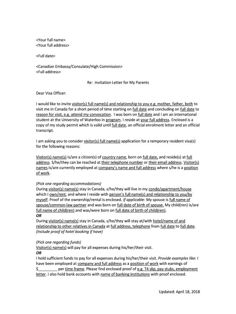 Fillable Online Sample Letter to US Consulate for Visitors Visa ...