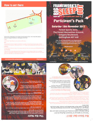 Fillable Online Frameworks Big Sleep Out - Framework Housing ...