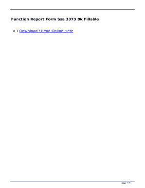 Fillable Online Function Report Form Ssa 3373 Bk Fillable Rksphjn Ebook ...