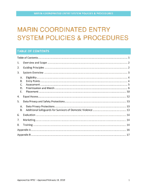 Fillable Online Continuum of Care Coordinated Entry System Policies and ...