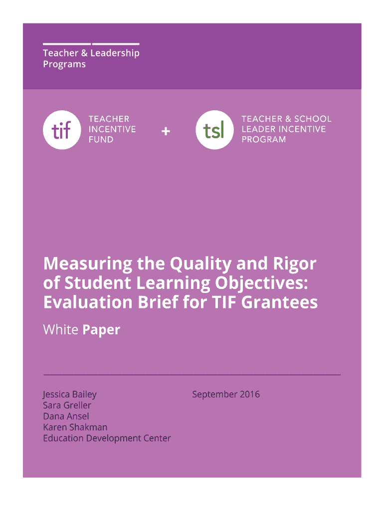 Fillable Online Measuring the Quality and Rigor of Student Learning ...