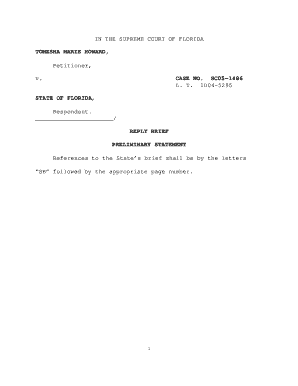 Fillable Online Sample Appellate Brief - Florida Supreme Court Fax ...