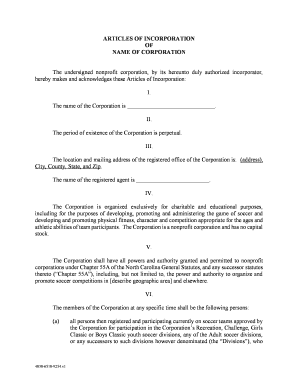 Fillable Online The undersigned nonprofit corporation, by its hereunto duly authorized ...