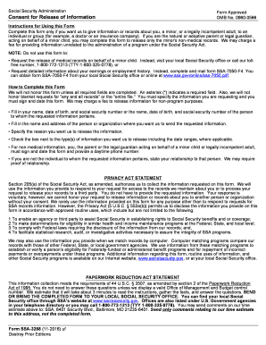 Fillable Online Social Security Administration Form Ssa 3288 - Fill ...