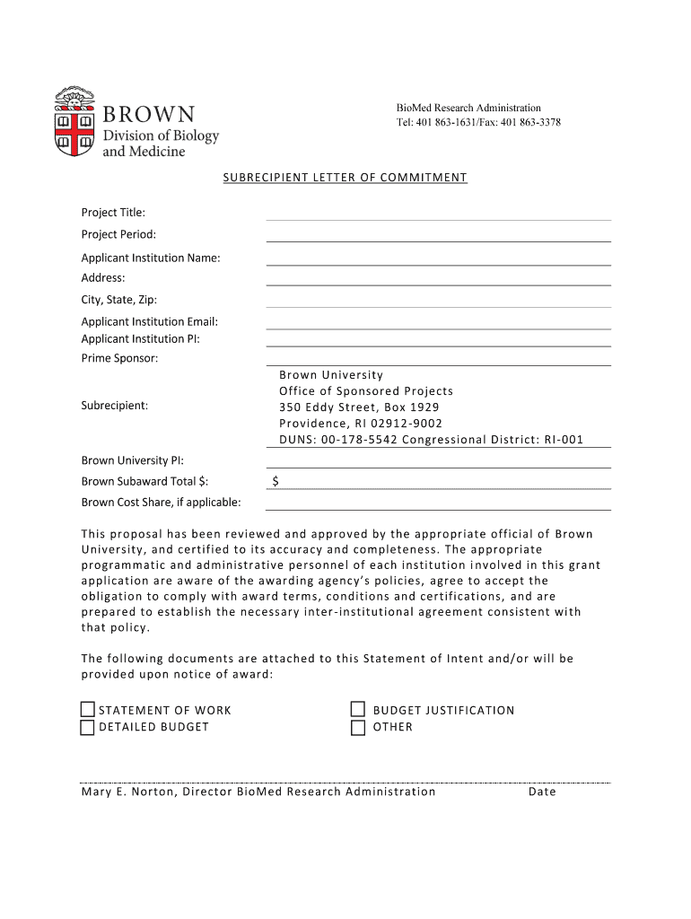 Fillable Online Sample Institutional Commitment/Support Letter - NDSU ...