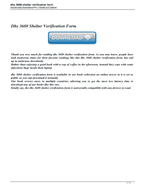 Fillable Online DHS-3688, Shelter Verification - mfia.state.mi.us Fax ...
