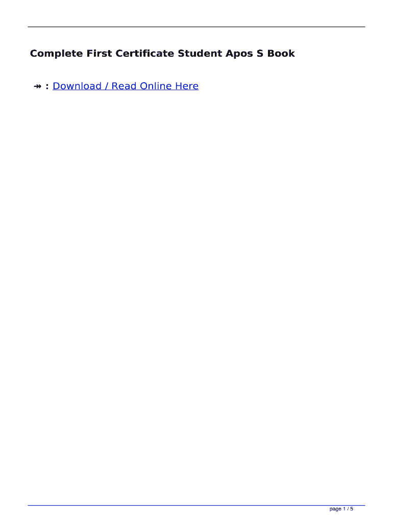 Fillable Online Complete First Certificate Student Apos S Book Wtzxryp Ebook - dev-catalog ...