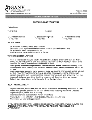 Fillable Online Hydrogen Breath Test.docx Fax Email Print - pdfFiller
