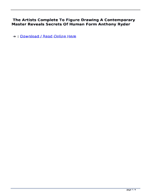Anthony Ryder Figure Drawing Pdf - Fill Online, Printable, Fillable ...