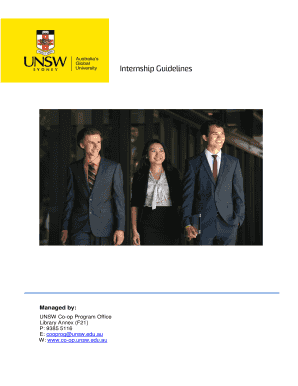 Fillable Online Managed by - UNSW Co-op Program Fax Email Print - pdfFiller