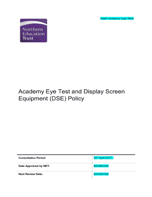 Fillable Online Academy Eye Test and Display Screen Equipment (DSE ...