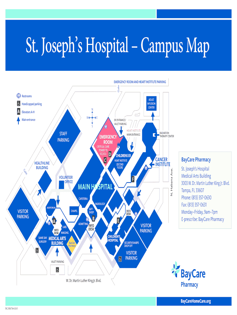 Fillable Online Campus Map - St. Joseph's Hospital Foundation Fax Email ...