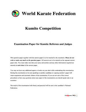Fillable Online USA National Karate-do Federation RULES OF KUMITE ...