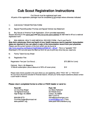 Fillable Online Public Cub Scout Dues - Cub Scout Pack 354 (Baltimore ...