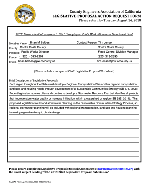 Fillable Online 2019-2020 CEAC Legislative Proposal Action Request Form ...