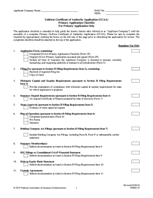 Fillable Online store naic UCAA Expansion Application Form 1E. Uniform ...