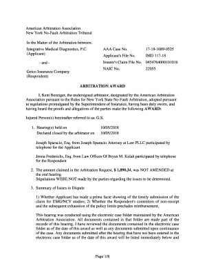 Fillable Online File and Access Your Case - American Arbitration ...