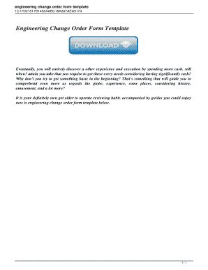 Change Order Templates | pdfFiller