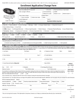 Fillable Online Member Enrollment Application Change Form Fax Email Print - pdfFiller