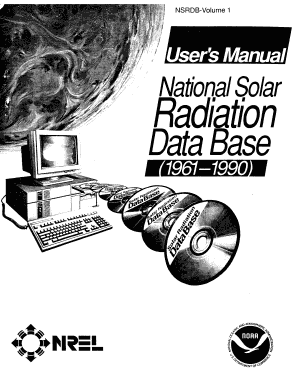 Fillable Online User's Manual National Solar Radiation Data Base (NSRDB ...