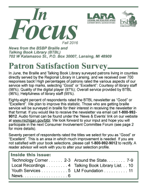 Fillable Online Patron Satisfaction Survey Fax Email Print - pdfFiller