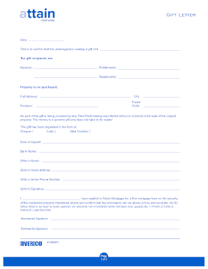 Fillable Online Gift Affidavit Form - Affidavit of Gift Template (with ...
